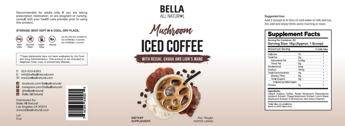 Mushroom Iced Coffee – Bella All Natural